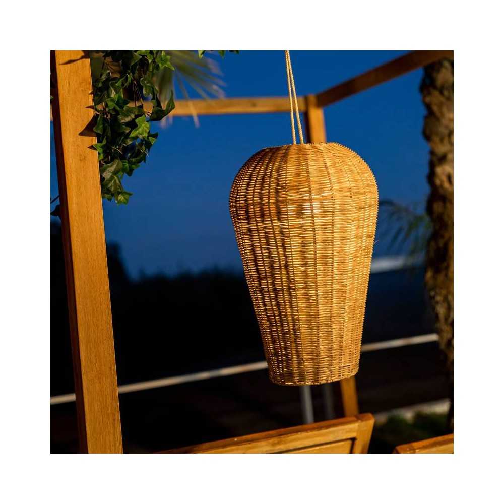 Lámpara sin cable modelo Saona en fibras naturales de New Garden.
